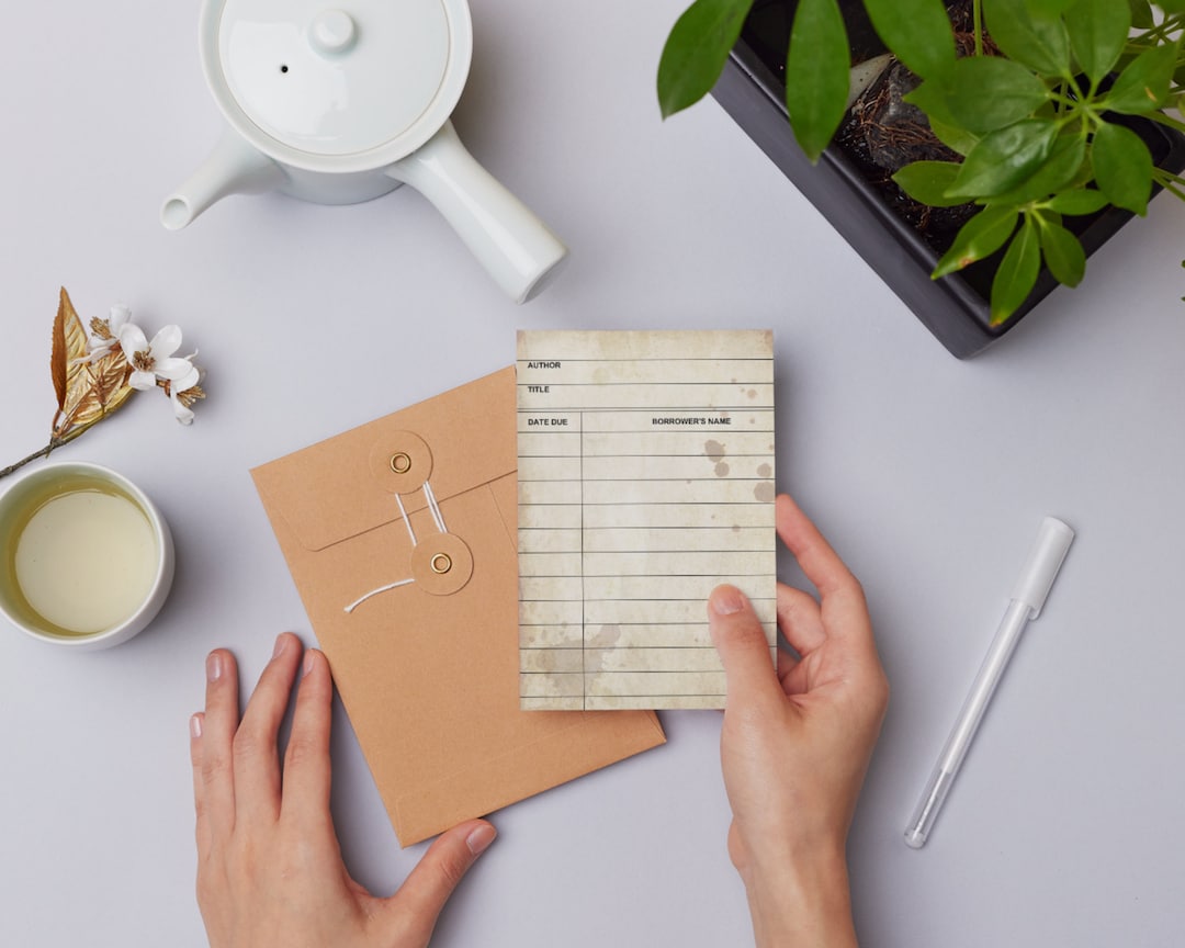 Blank Distressed Library Card | Digital Files | Vintage Library Card - Etsy