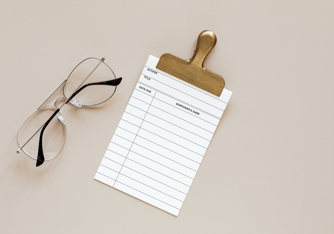 Blank Library Card | Digital Files | Vintage Library Card - Etsy