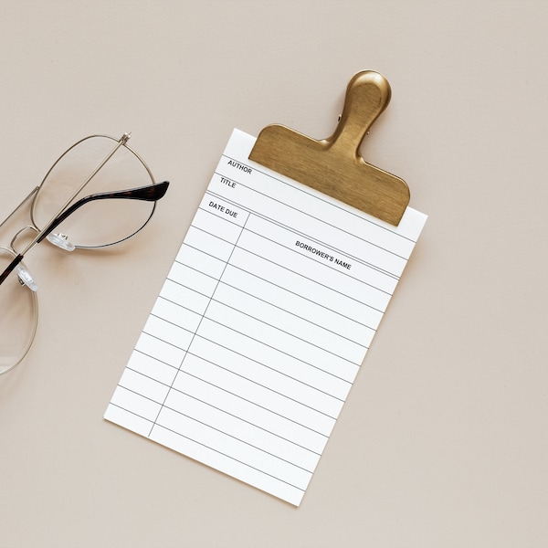 Blank Library Cards - Etsy