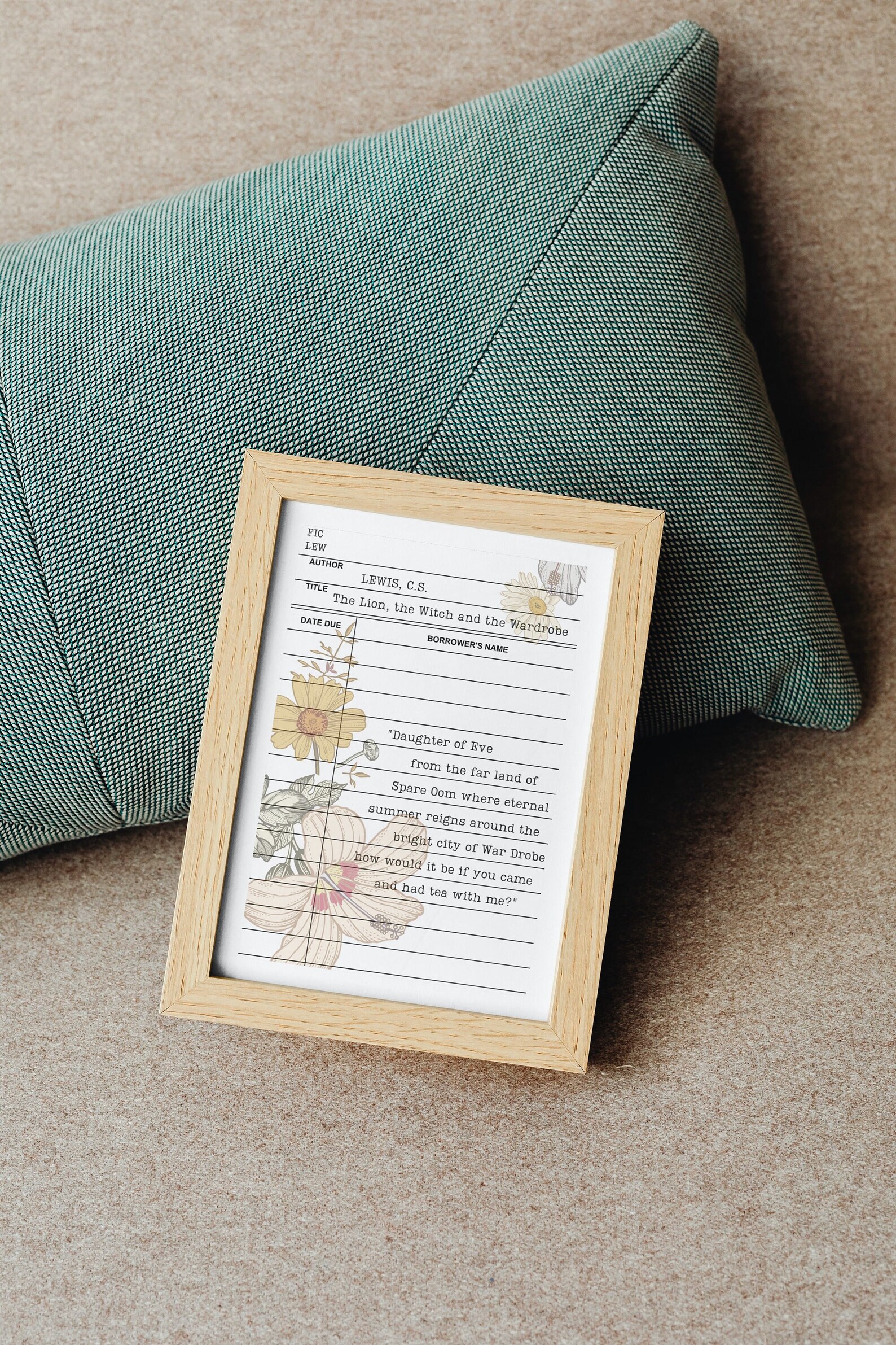 Set of 3 Chronicles of Narnia Library Cards Nursery Art - Etsy