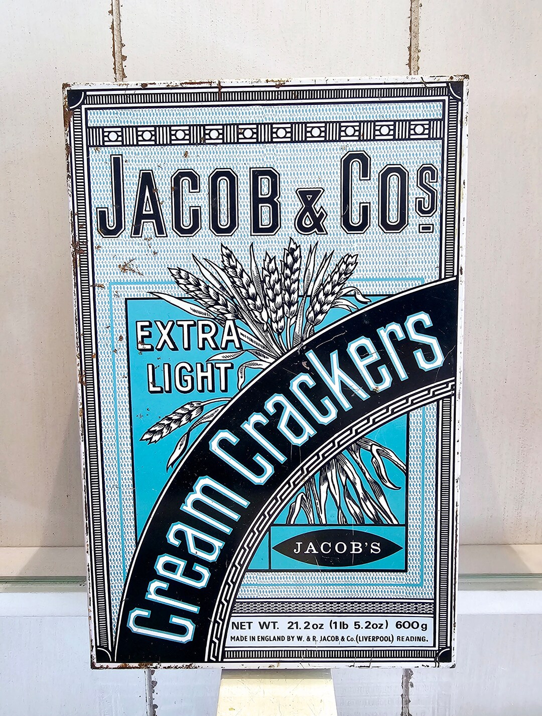 Vintage Jacob Co Cracker Tin, Vintage Tin, Decorative Tin, Vintage ...