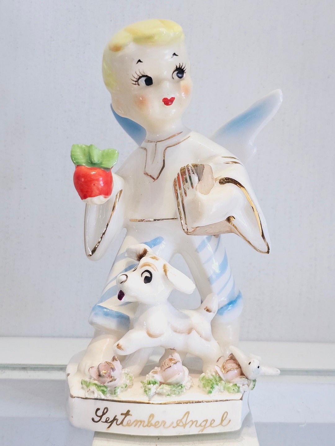 RARE Lefton September Boy Angel, Lefton September Angel, Lefton Boy ...