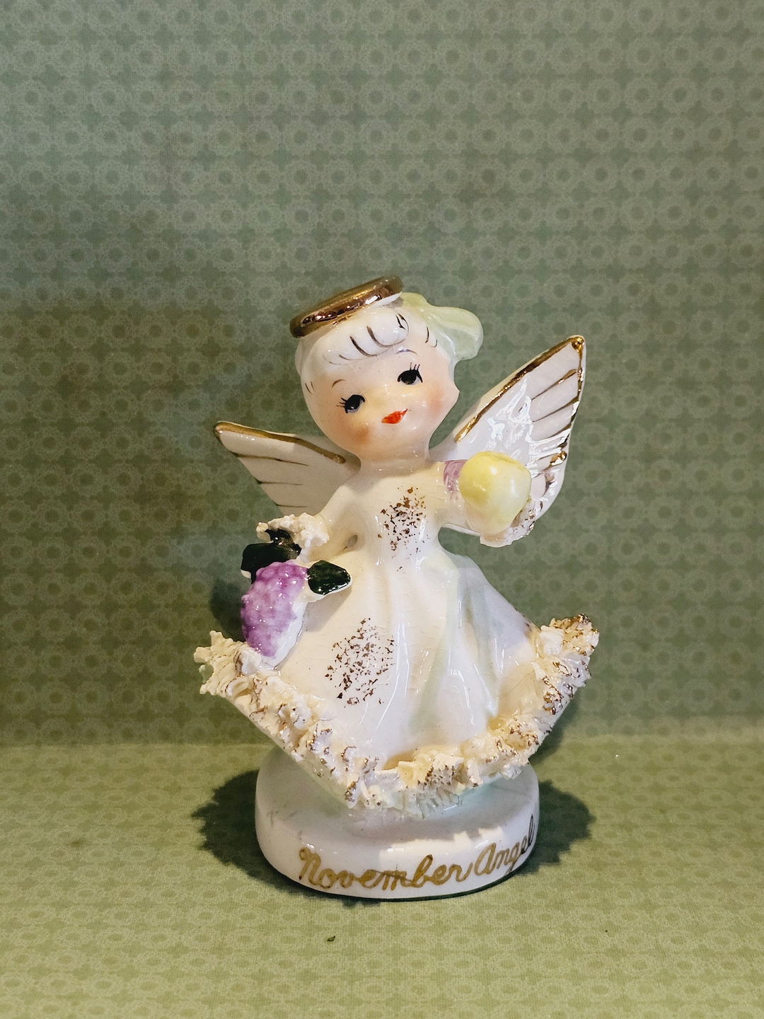 November Birthday Angel Vintage Birthday Angel Napco Angel - Etsy