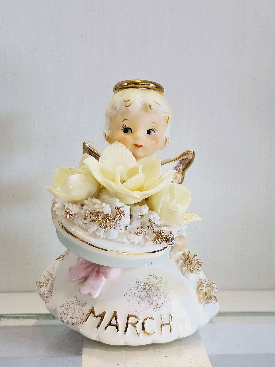 Lefton March Angel, March Angel, Napco Angel, March Birthday Angel ...