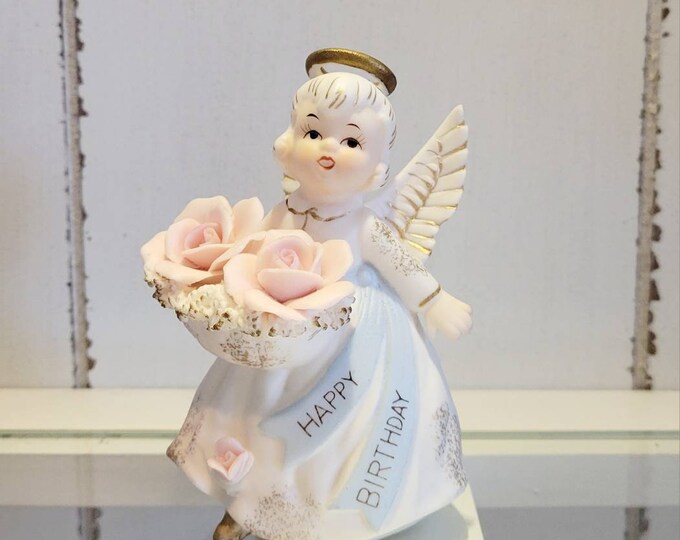 Lefton Birthday Angel, Lefton Angel, Birthday Angel, Vintage Angel ...
