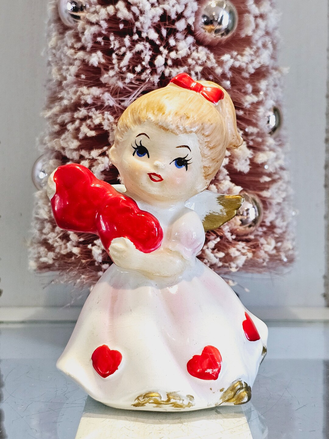 Rare Lefton Valentine Girl, Vintage Valentine Decor, February Angel ...