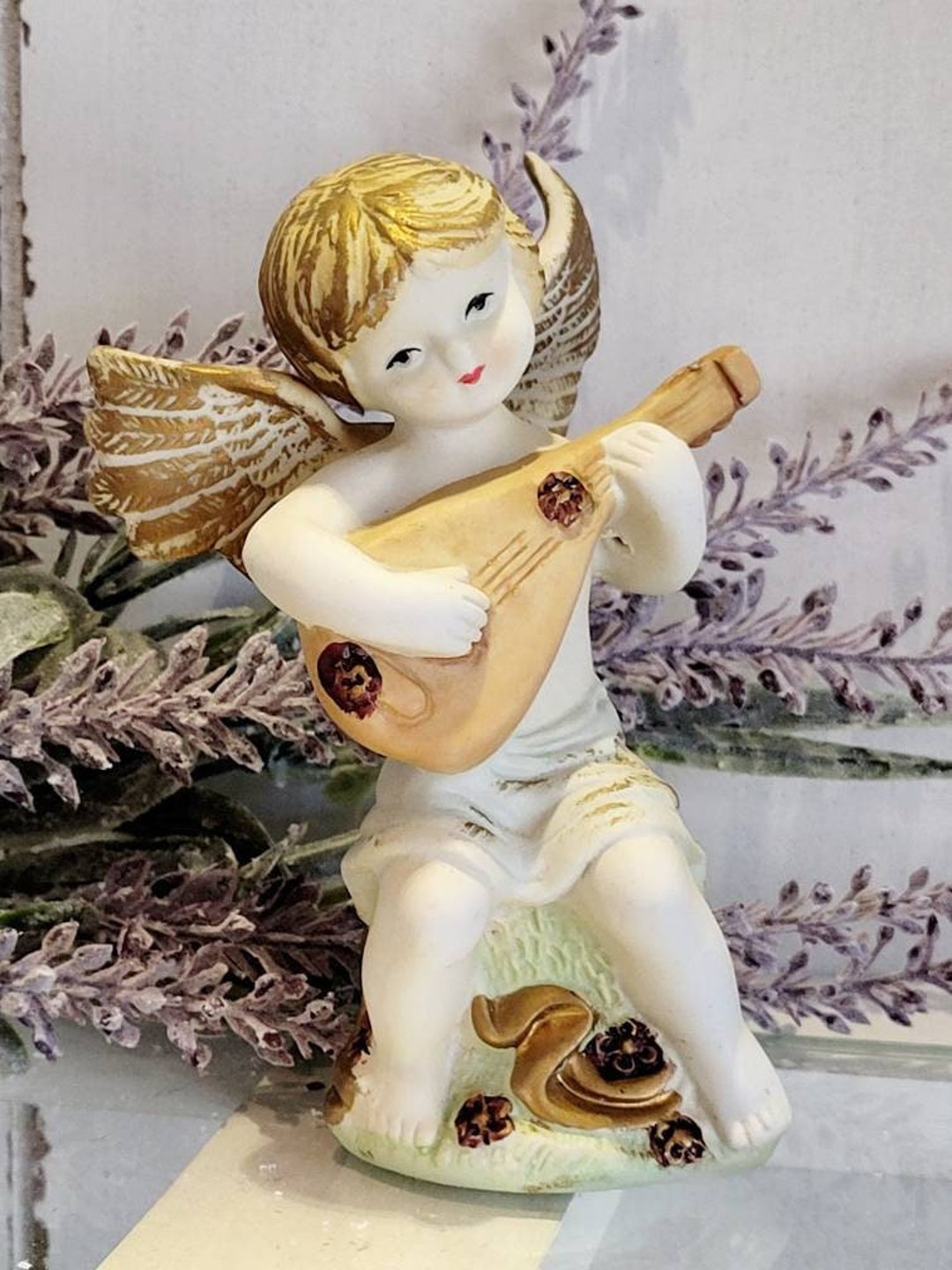Vintage Angel, Vintage Christmas Decoration, Angel Figurine, Vintage ...