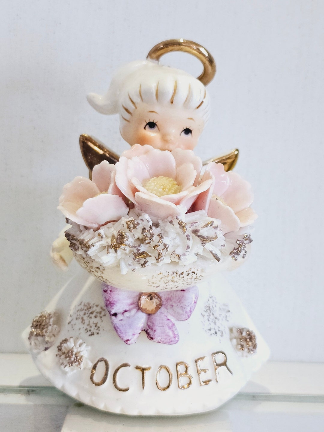 Lefton October Angel, Lefton Angel, Vintage Angel, Birthday Angel ...