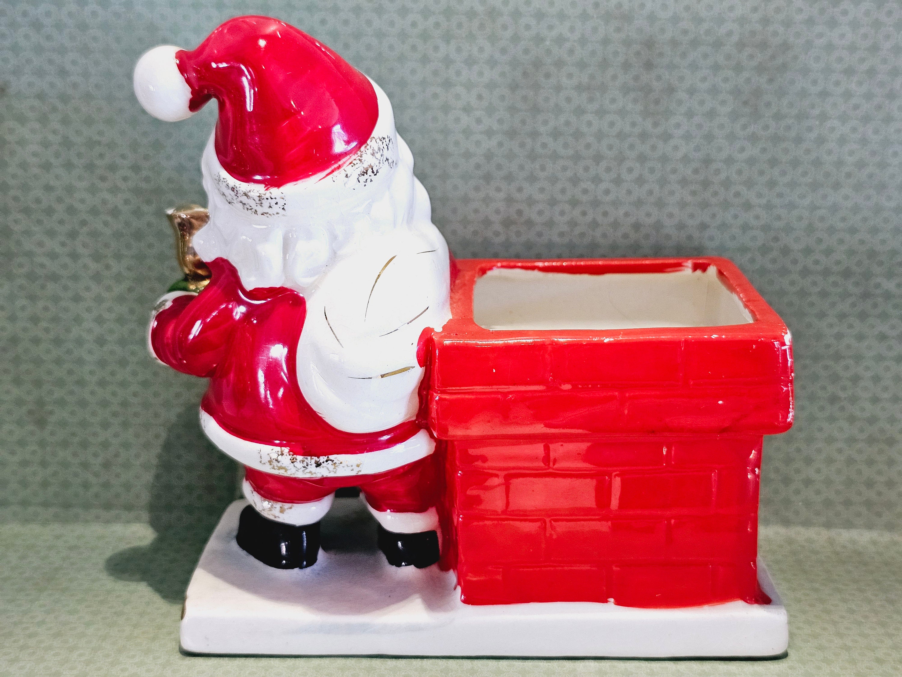 Vintage Christmas Planter, Santa Planter, Vintage Christmas, Vintage ...