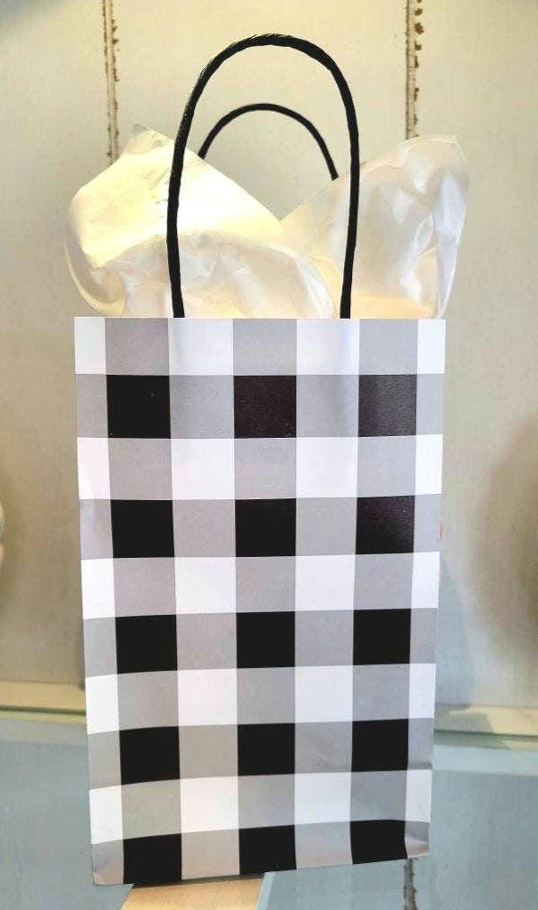 Christmas Gift Bags, Gift Wrap, Buffalo Check Gift, Gift Bag, Gift Box ...