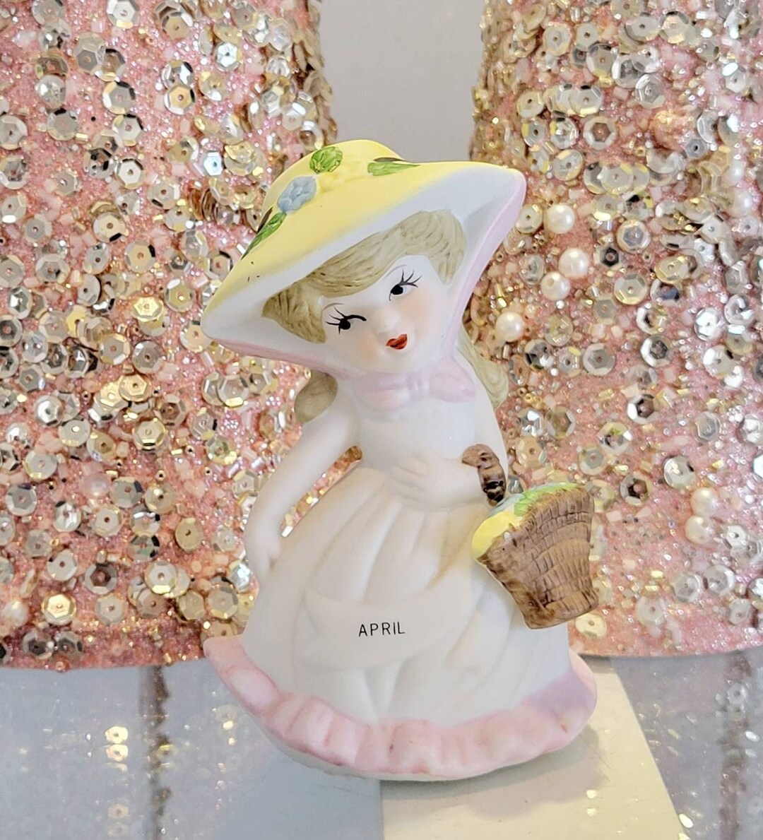 Vintage Spring Decoration, April Birthday Angel, April Angel, Vintage ...