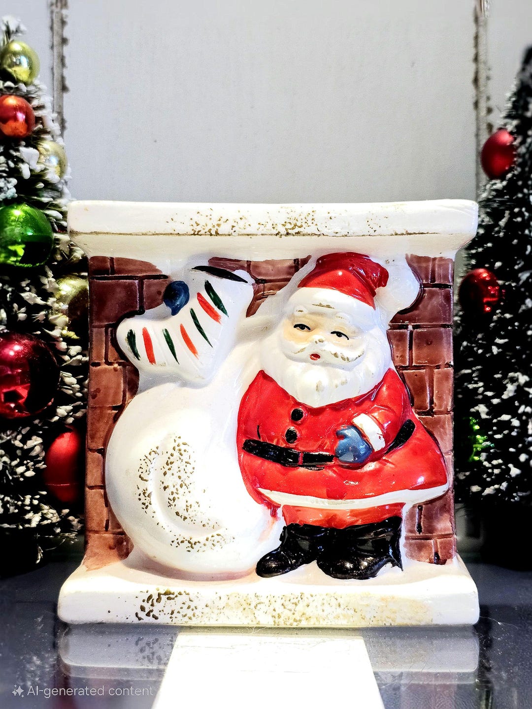 Vintage Christmas Planter, Santa Planter, Vintage Christmas, Retro ...
