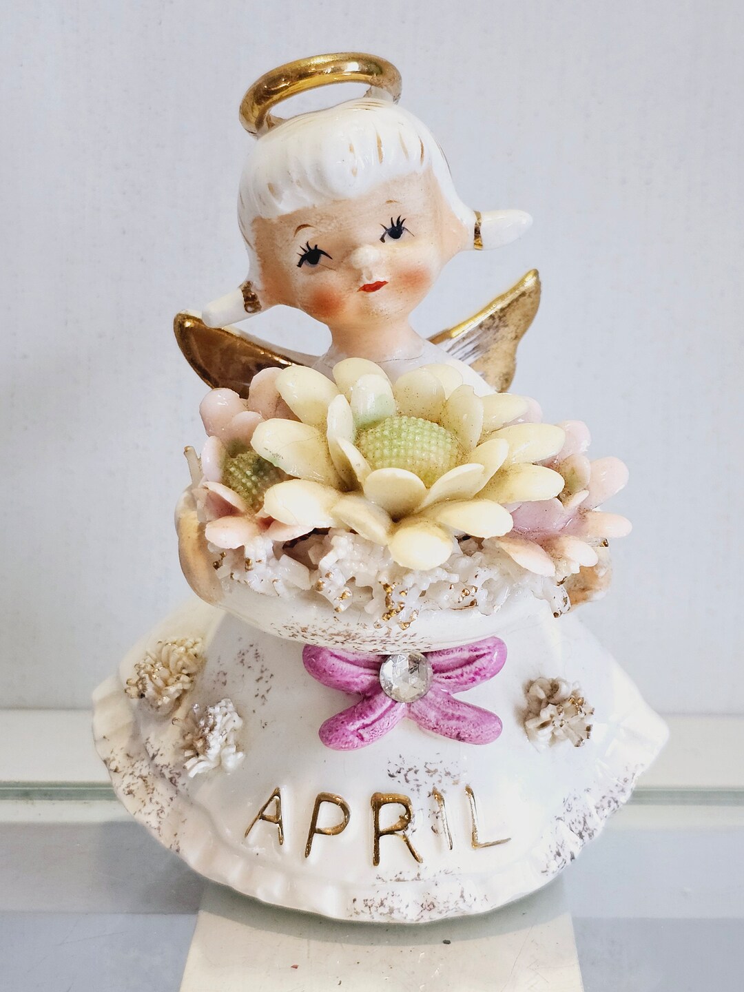 Lefton April Angel, April Birthday Angel, Lefton Angel, Napco Angel ...
