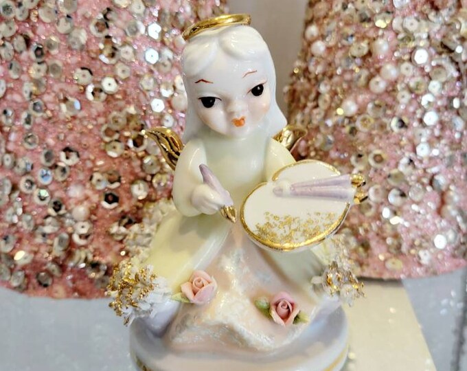 Lefton Angel Vintage Lefton Angel Lefton Painting Angel - Etsy