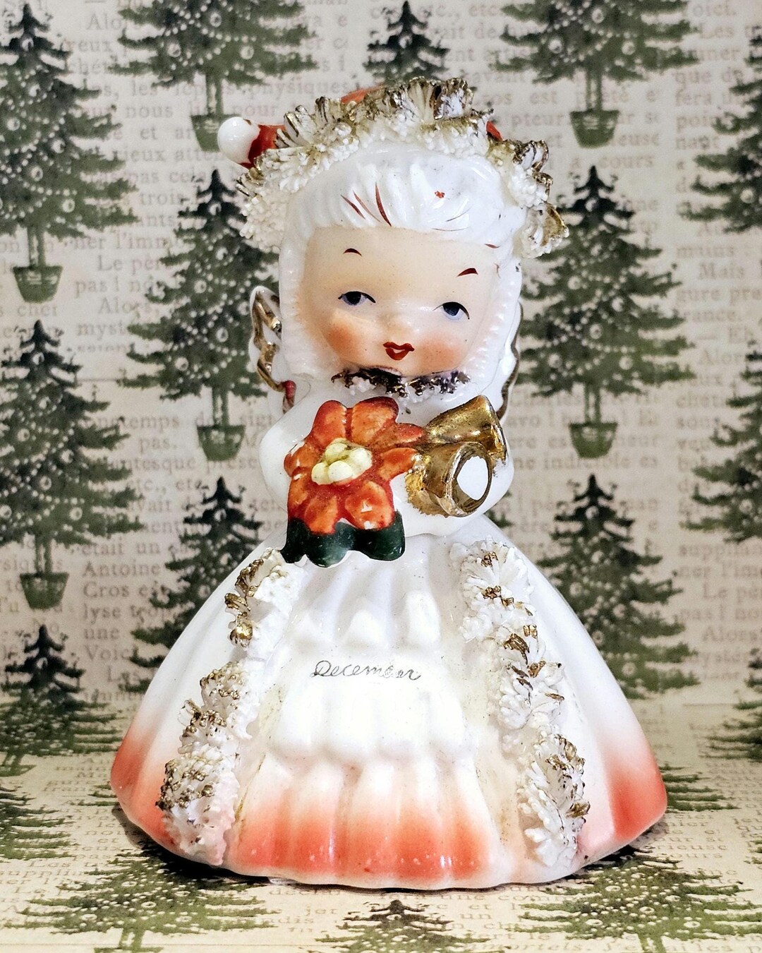 RARE Napco December Angel Bell, Napco December Angel, Napco Angel ...