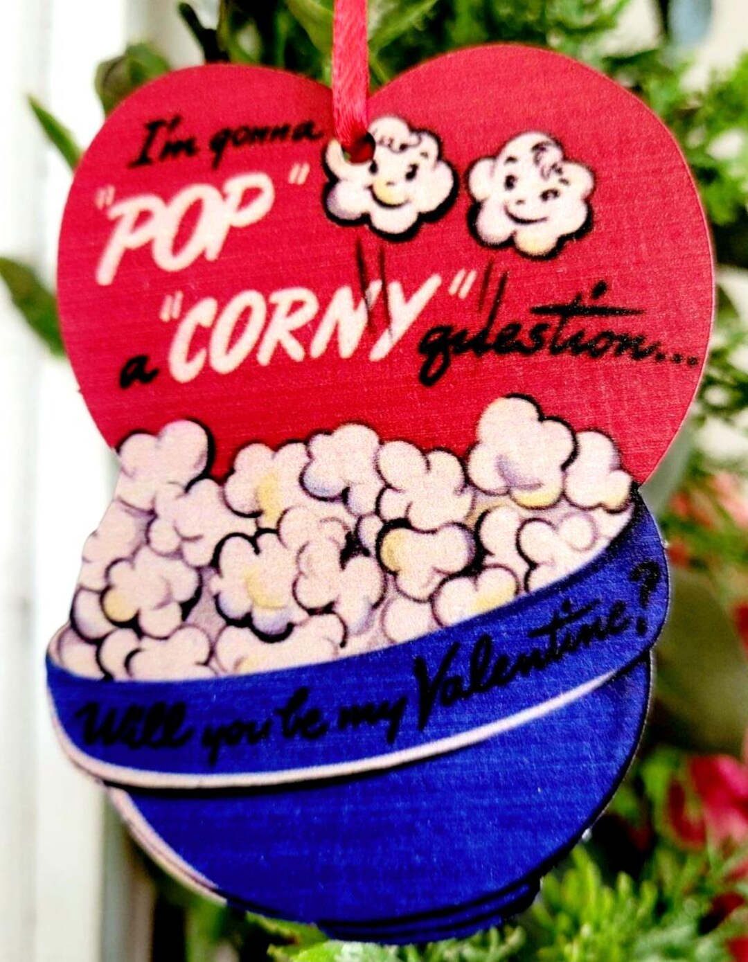 Retro Valentine's Day Ornament, Vintage Valentine Decor, Valentine's ...