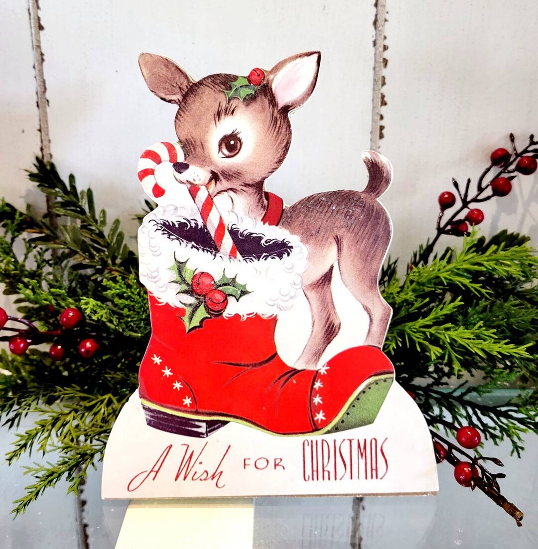 Vintage Reindeer Decor Vintage Christmas Decor Christmas - Etsy