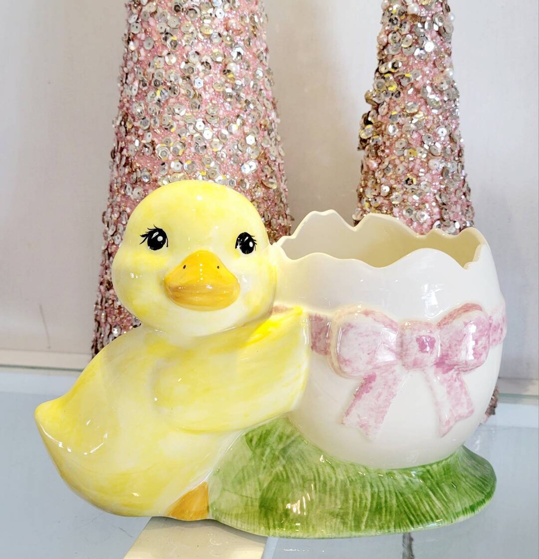 Vintage Easter Planter, Vintage Easter Decor, Easter Decoration ...