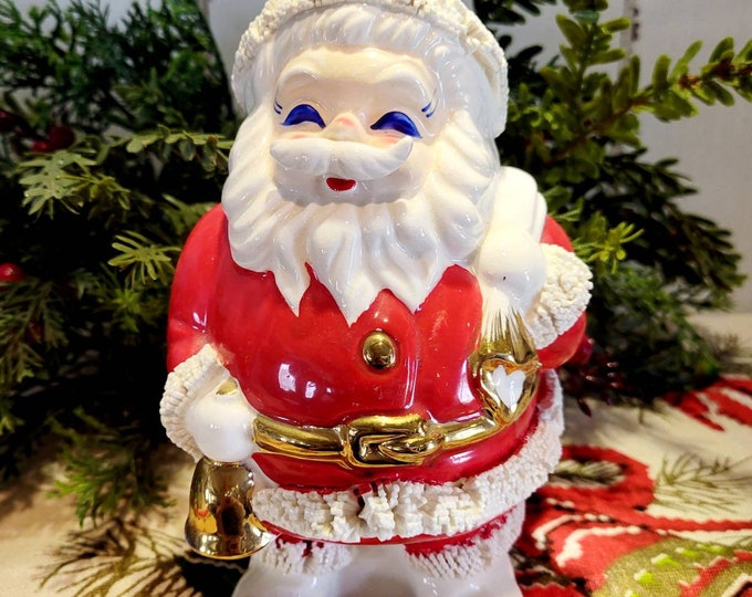 Vintage Santa Bank, Vintage Santa Decor, Vintage Christmas Decor ...