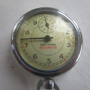 Vintage Retro Chrome New Haven Pedometer - Etsy