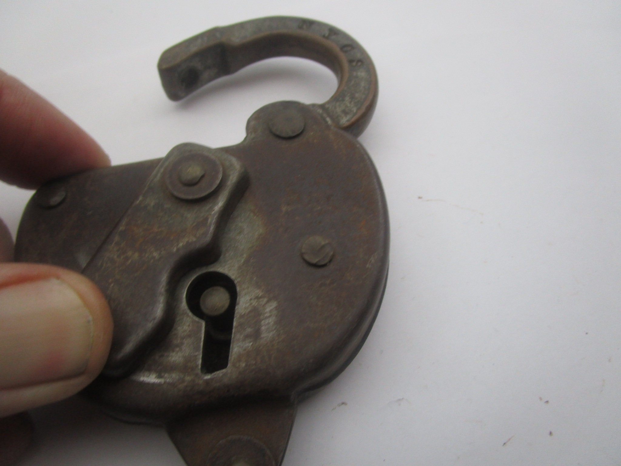 Antique Large Railroad Lock & Key With Chain - Etsy