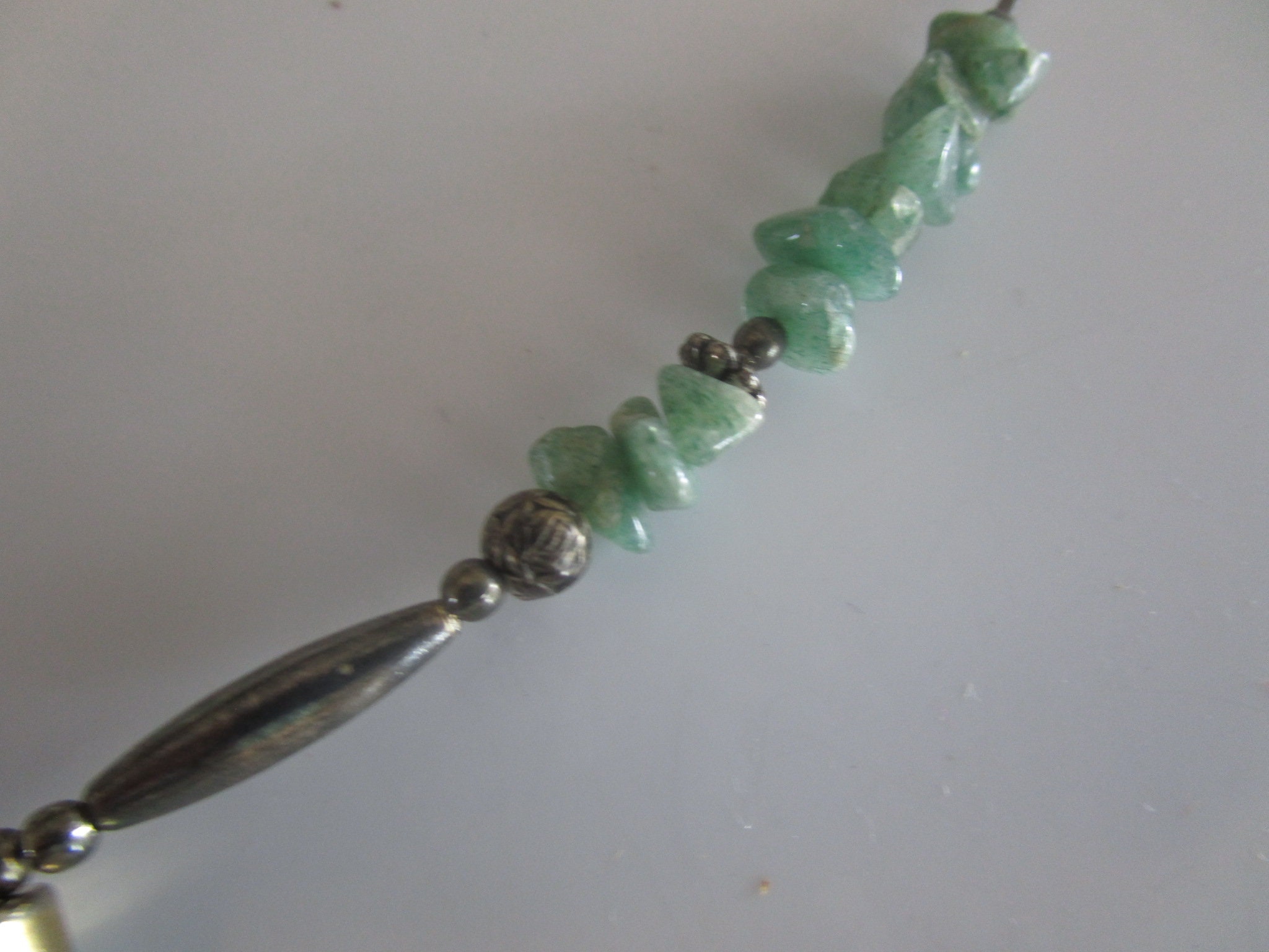 Native American Sterling Silver & Green Stone Necklace - Etsy