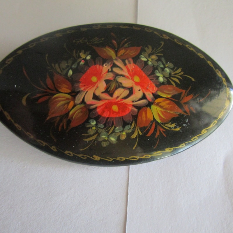 Paper Mache Brooch - Etsy