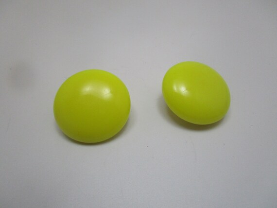 Antique Retro Bright Yellow Hard Plastic Clip on Earrings - Etsy