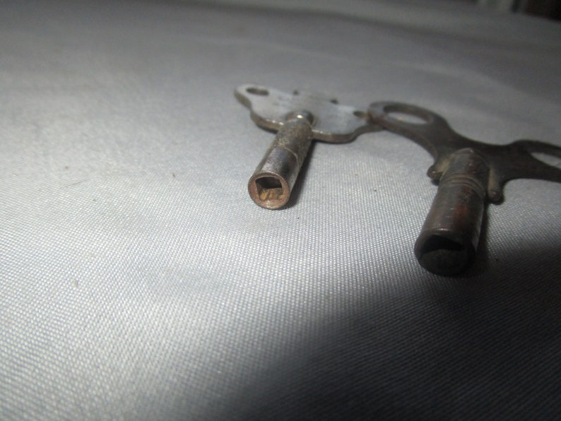 2 Different Antique Clock Keys One Dawson Mfg Co - Etsy