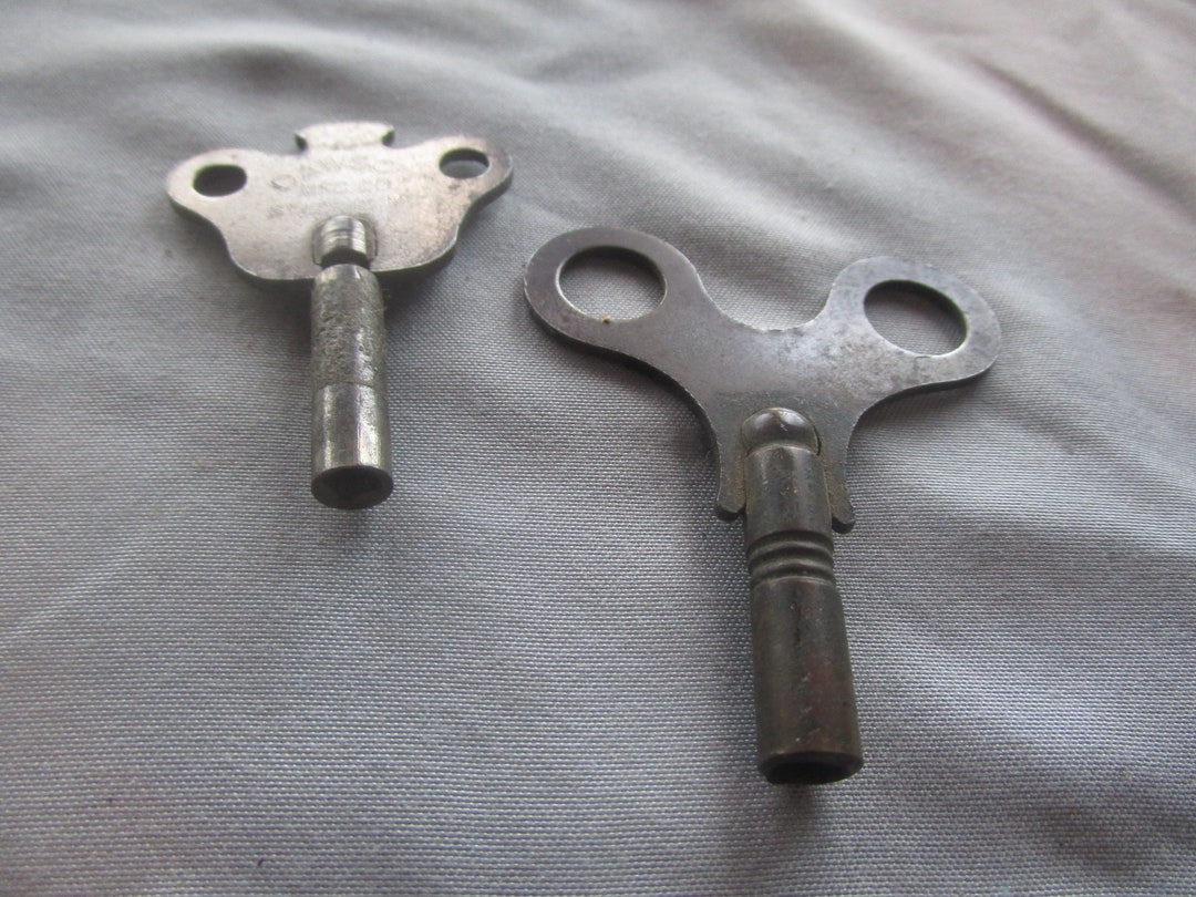 2 Different Antique Clock Keys One Dawson Mfg Co - Etsy