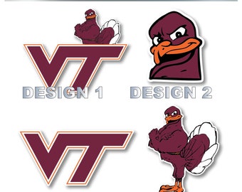 Virginia Tech Car Decal | Etsy