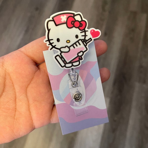 Kitty Badge Reel - Etsy