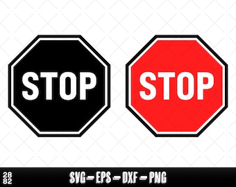 Stop Sign Silhouette - Etsy