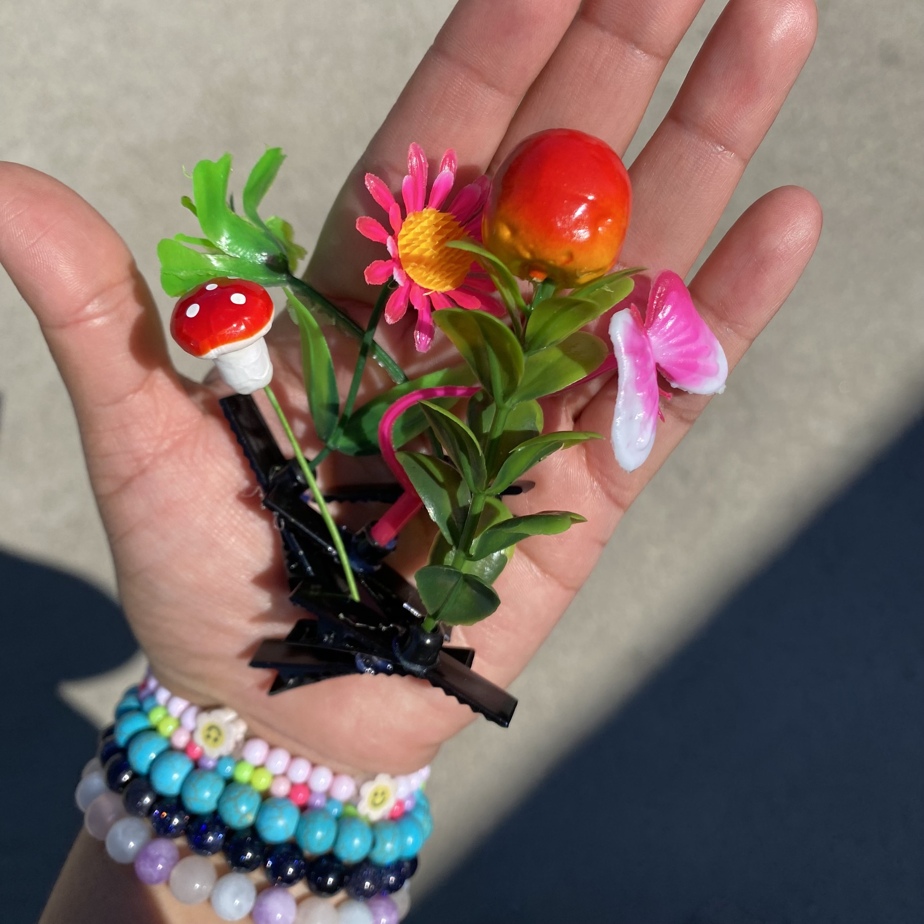 Rave Sprouts Flower Clips PLUR Sprout Clips Ravers Cute Clips EDCO Djs ...