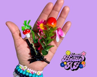 10 Pack Rave Sprouts| Flower Clips| PLUR| Sprout Clips| Ravers| Cute ...