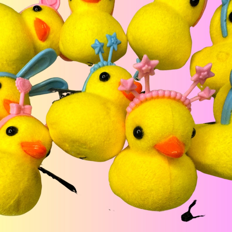 Spring Duck Clips Blue Pink Cuties Headpieces Ducks Rave Duck Clips ...