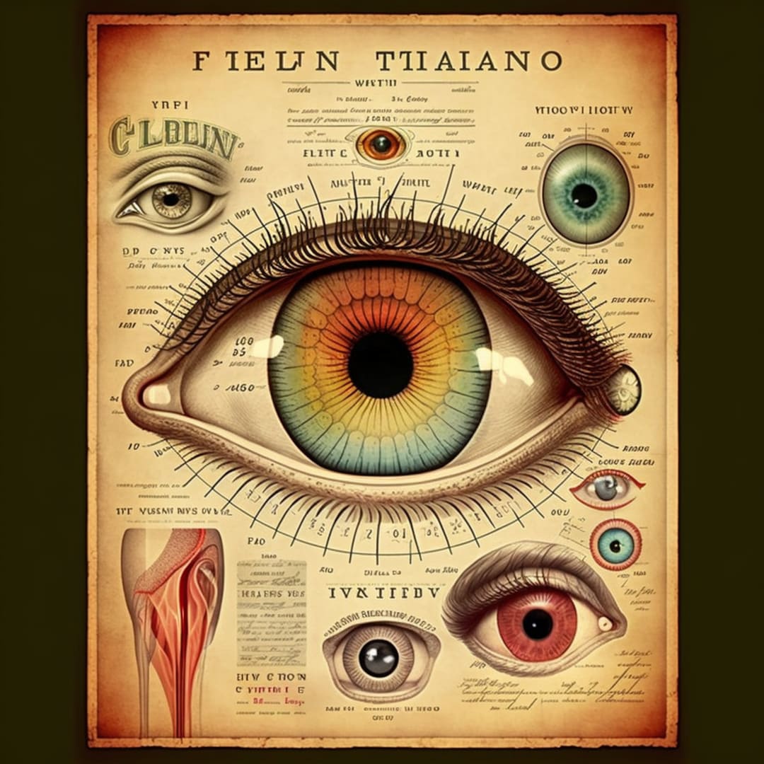 Anatomy of the Eye Poster - Vintage Style Wall Poster Download With ...