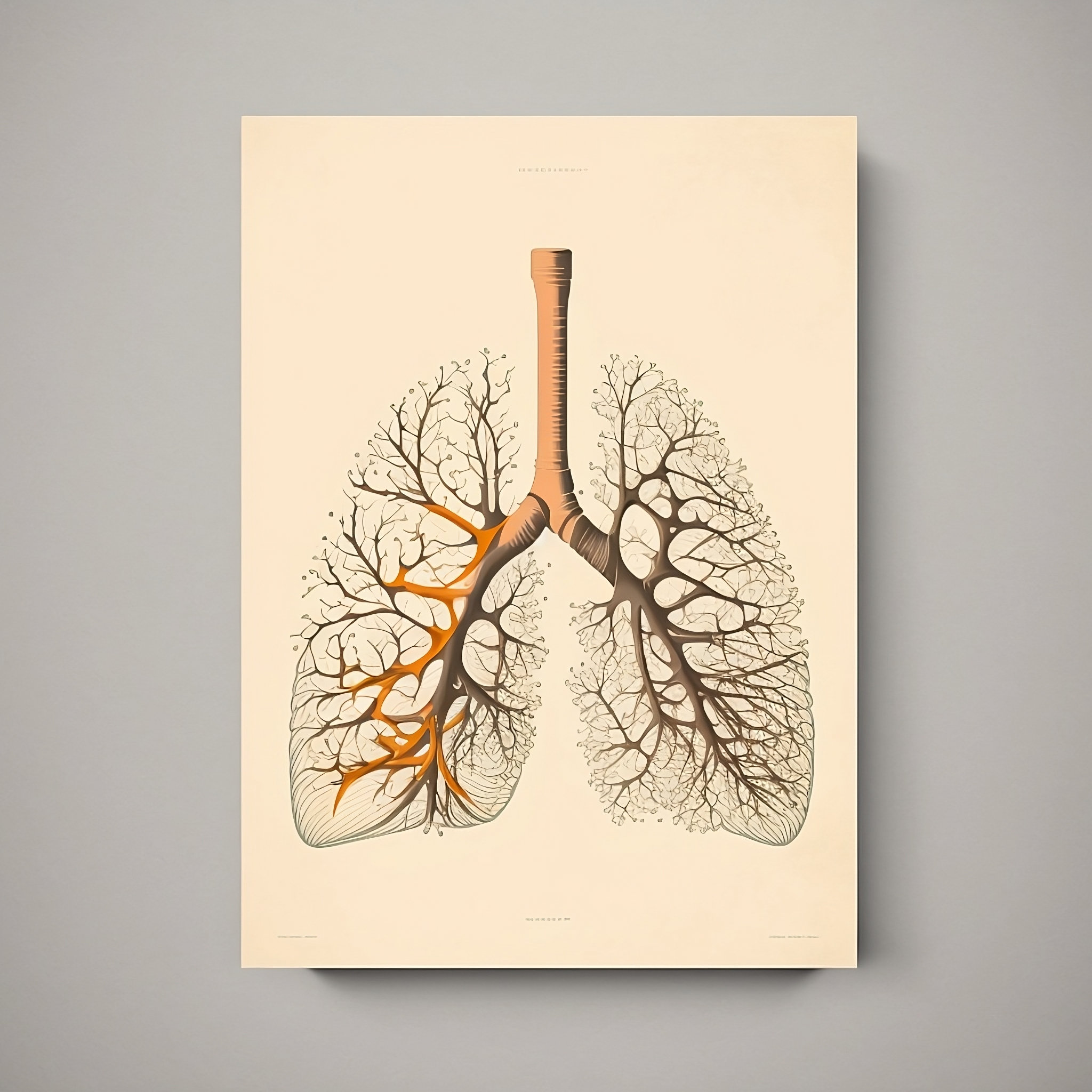 Minimalist Lungs Poster - Etsy