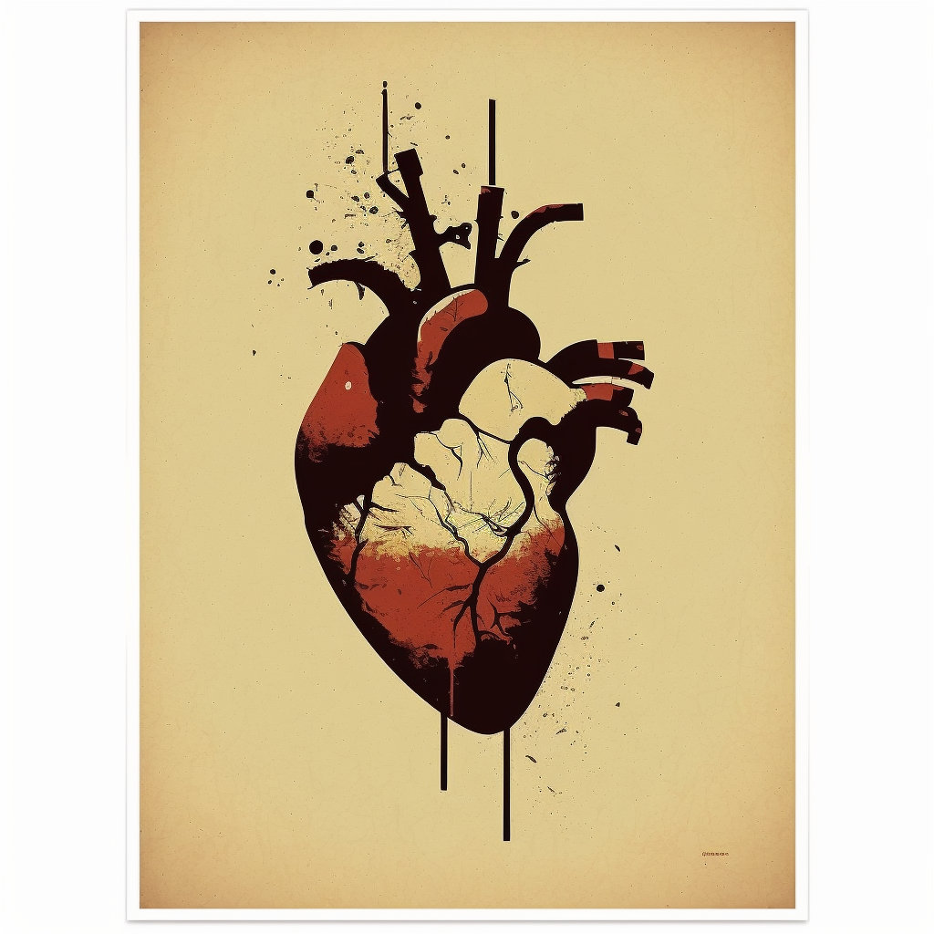 Minimalist Heart Poster - Etsy