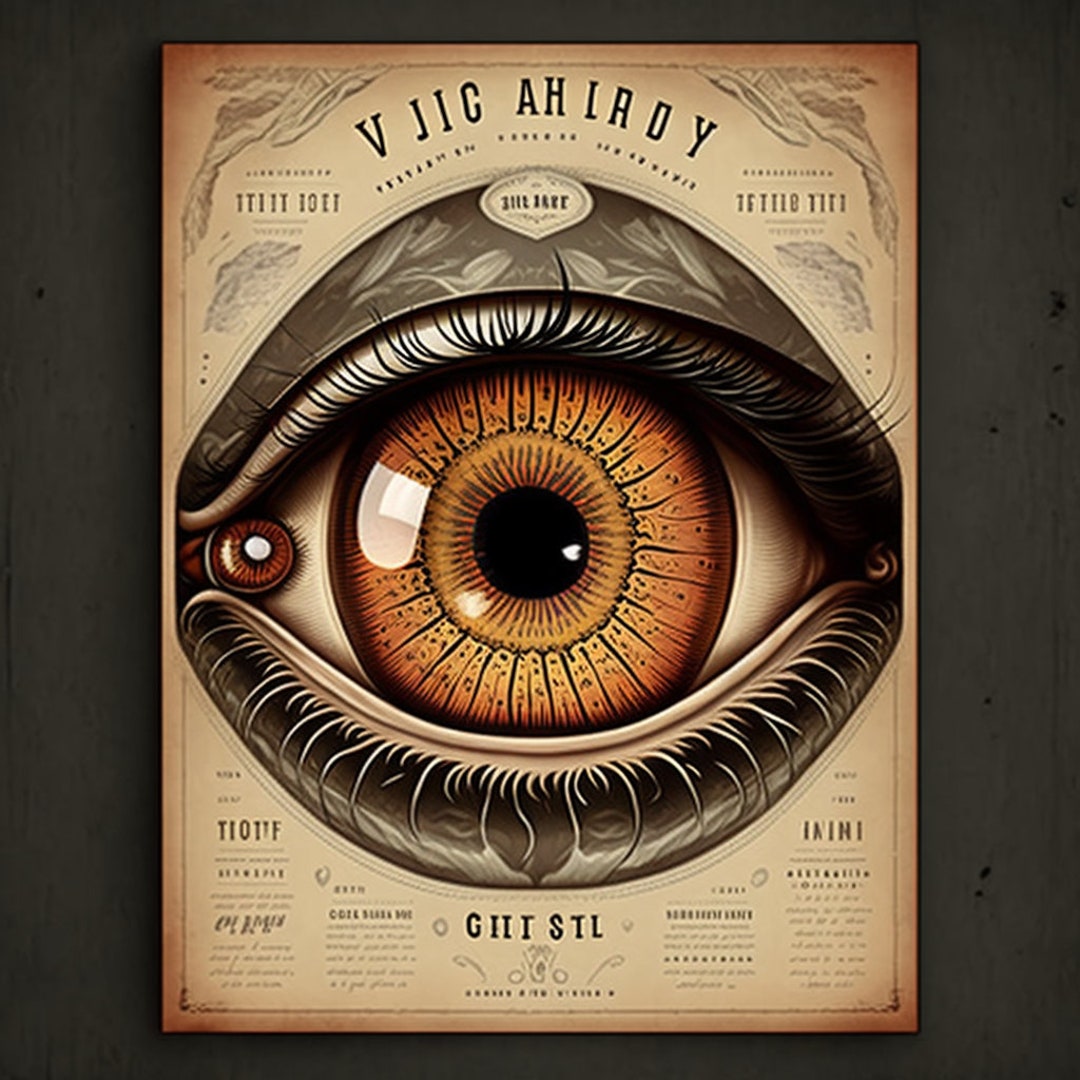Vintage Stylized Anatomy of the Eye Poster - Add a Touch of Art to Your ...
