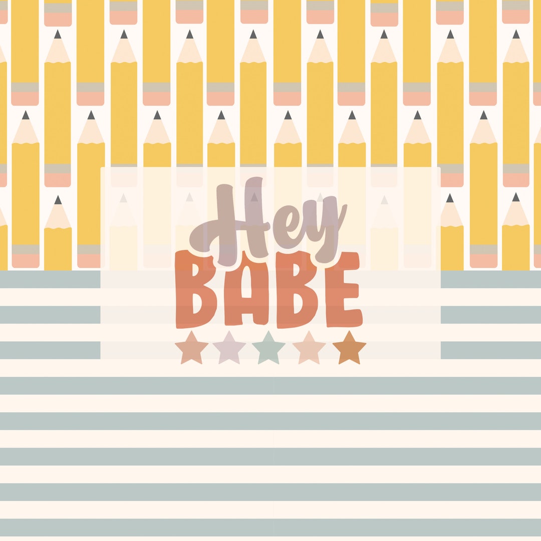 Boho Pencils and Stripes Seamless Patterns Back to School - Etsy