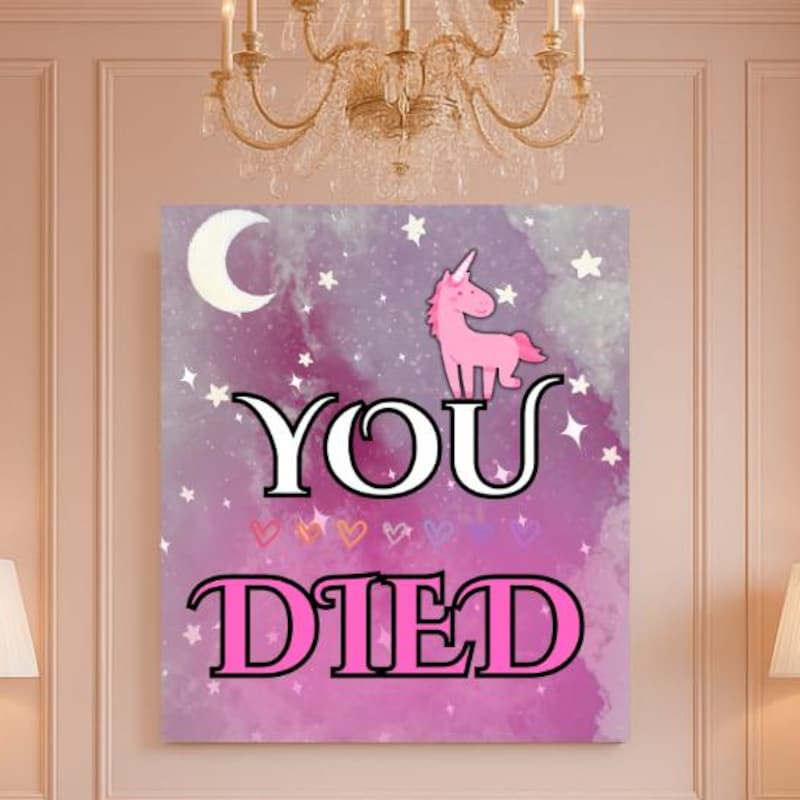 You Died Screen - Etsy