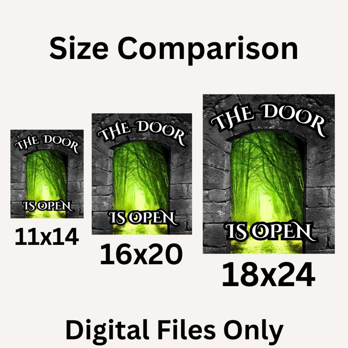 The Door is Open – Fantasy Printable Wall Art | Motivational Decor for ...