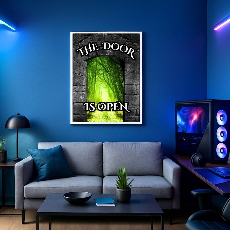 The Door is Open – Fantasy Printable Wall Art | Motivational Decor for ...
