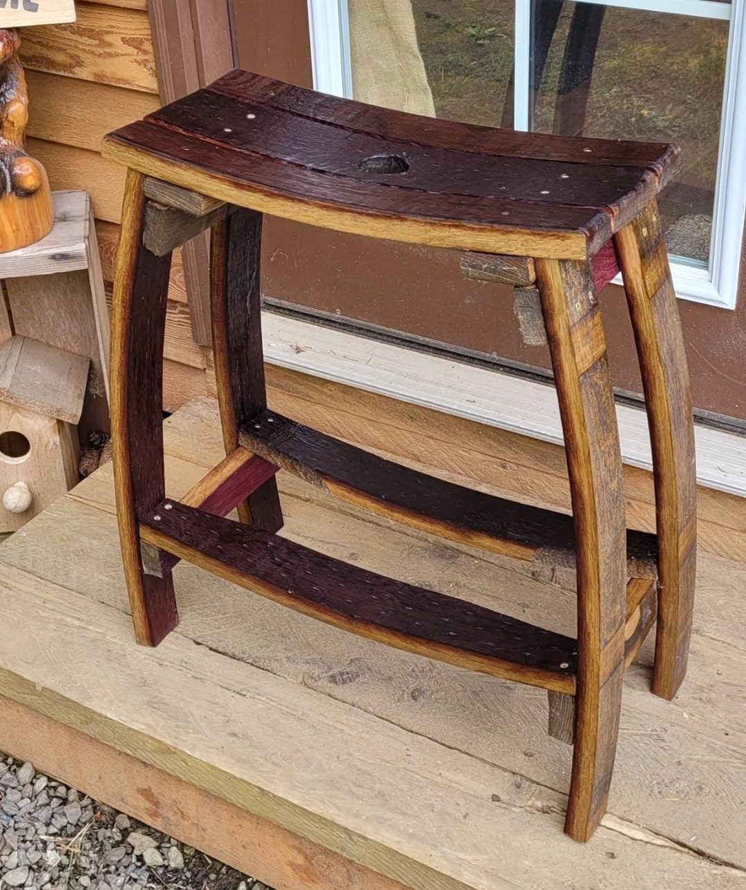 Wine Barrel Bar Stool - Etsy