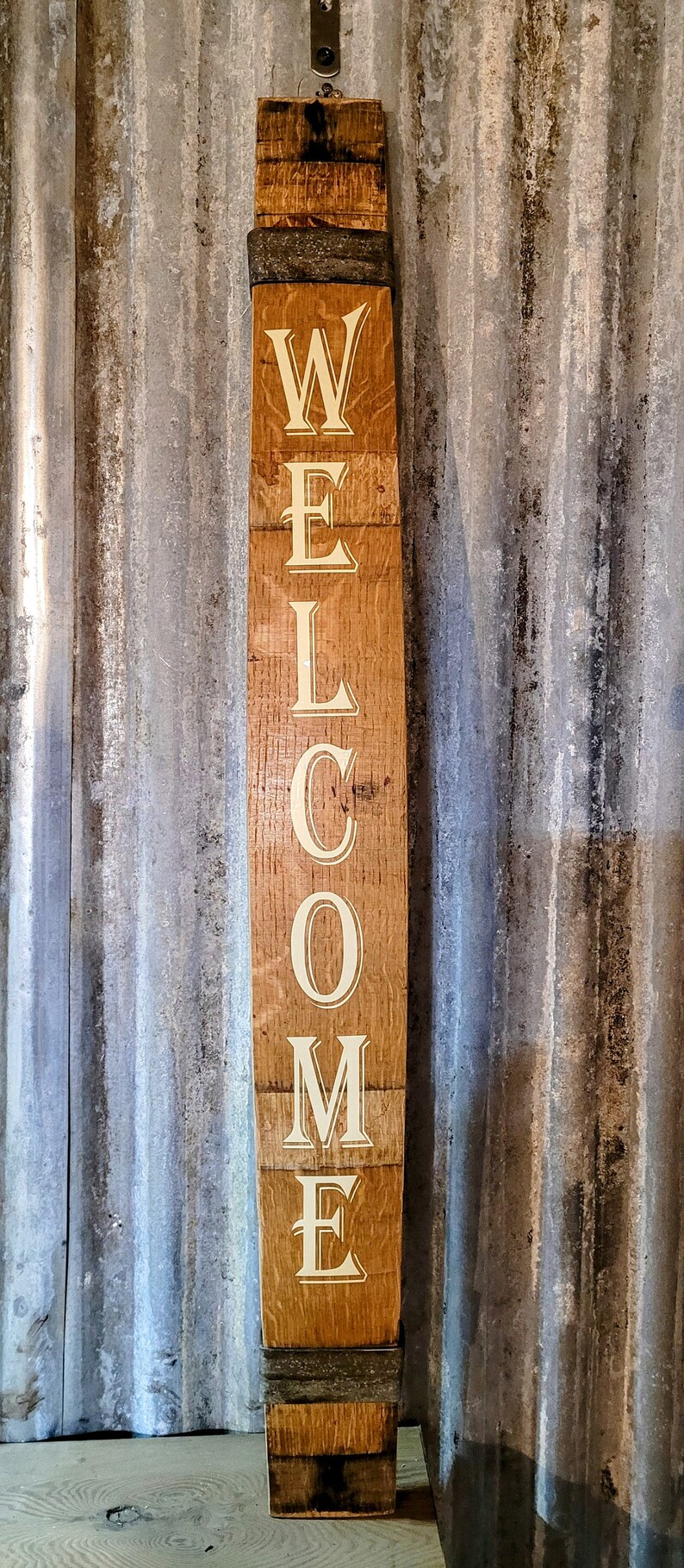 Wine Stave Welcome Sign - Etsy