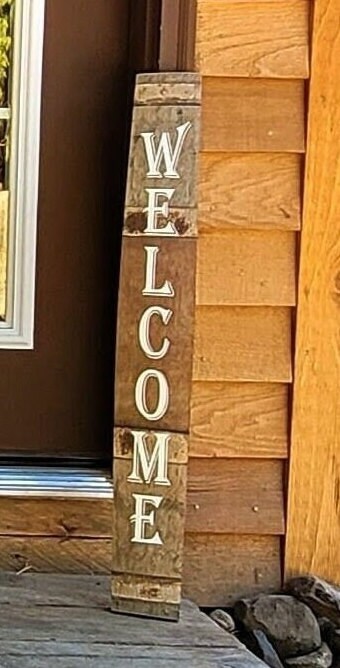 Wine Stave Welcome Sign - Etsy