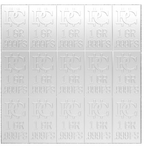 Silver Bar Divisible to 15 Bars Silver Bullion .999 Silver 1 Gram ...
