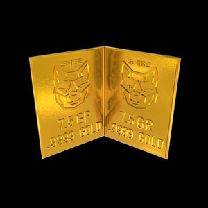SHIB2 Gold Snap Bar Breaks Into Two 7.5 GR Bars Gold Bullion Precious ...