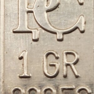 1 Grain Gold Bar One Grain Bar Gold Bullion .9999 Gold Stamp Trading ...